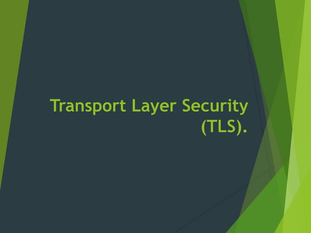 Transport Layer Security Tls Pptx Internet Computing