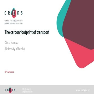 The carbon footprint of transport | PPT
