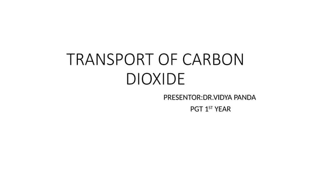 TRANSPORT OF CARBON DIOXIDE | PPT