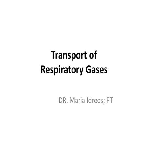 Transport of o2 & co2 | PPTX