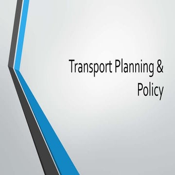 Transport planning & policy | PPTX