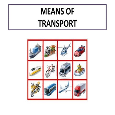 Means of transport | PPT