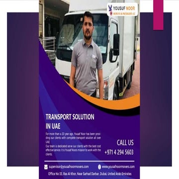 Transport solution in uae | PPTX