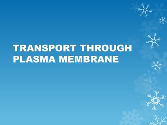 Membrane Transport System | PPT | Chemistry | Science