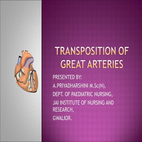 Transposition of great arteries | PPT