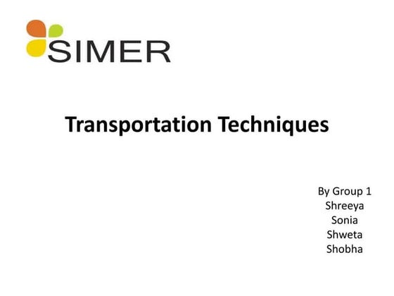 Transportation Problem- Stepping Stone Method | PPT