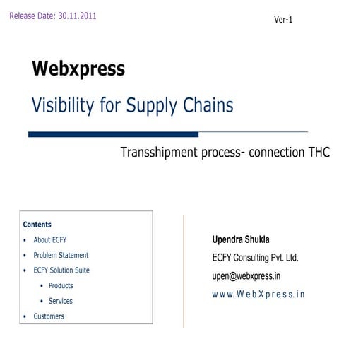 WebXpress Transshipment Module | PPT