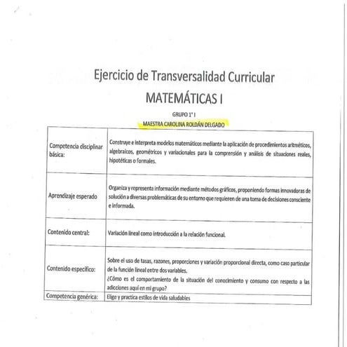 Transversalidad matematicas | PDF