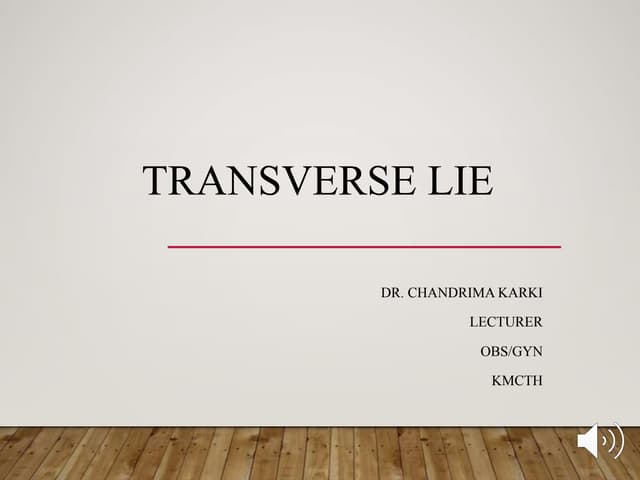 Deep transverse arrest | PPTX