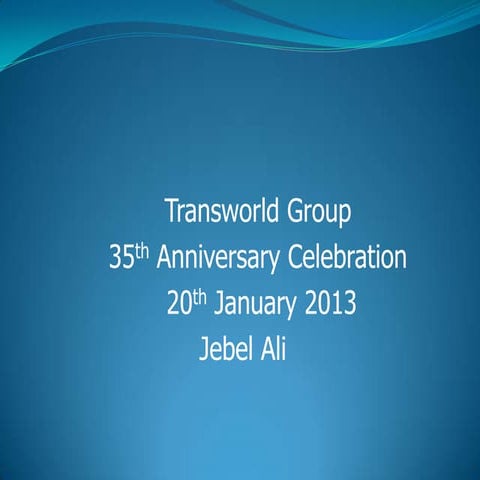 Transworld shipping 35th anniversary event pics | PPT