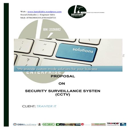 Proposal to supply, installation and testing of CCTV Camera | PDF