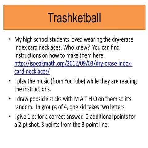 Trashketball Review Game | PPTX