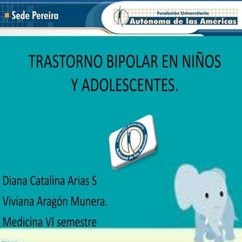 Trastorno bipolar en niños y adolescentes | PPTX