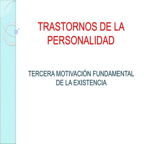 14. PERSONALIDAD - COGNITIVO CONDUCTUAL EN PSICOLOGIA CLINICA | PPTX