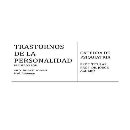 Personalidad normal y anormal | PDF