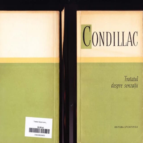 Condillac - Tratatul despre senzatii | PDF