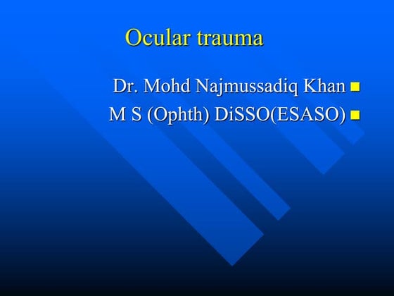 Ocular Foreign Body | PPTX | Eye and Vision Conditions | Diseases and ...