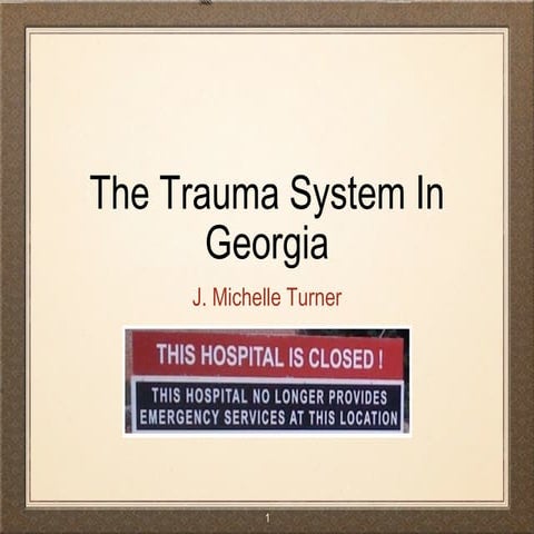The Trauma System in Georgia | PPT
