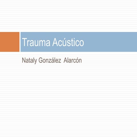 Trauma acústico | PPTX