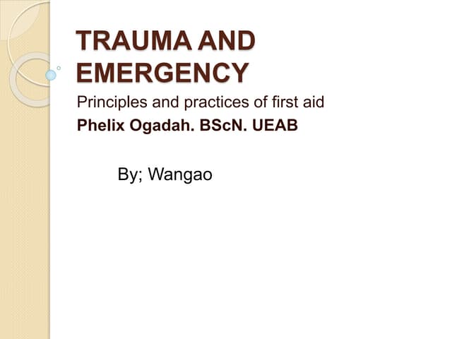 Emergency nursing | PPTX