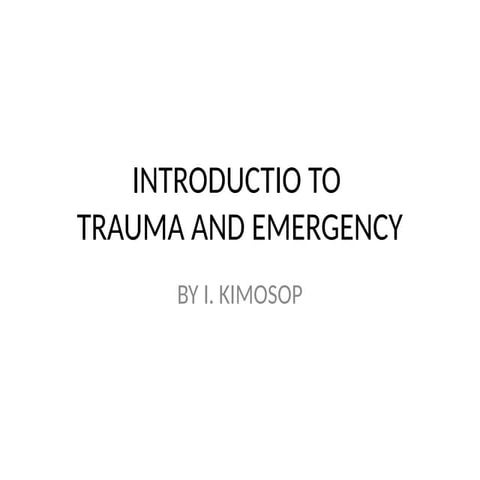 Emergency Care in Nursing | PPTX