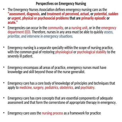emergency nursing (management in emergency) ppt | PDF