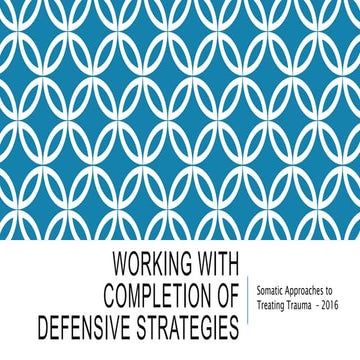 Somatic approaches to treating biopsychosocial impacts of trauma ...