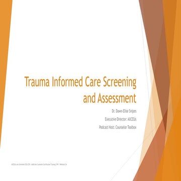 Trauma informed care screening and assessment | PPTX