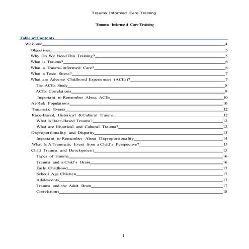 Trauma informed care | PDF