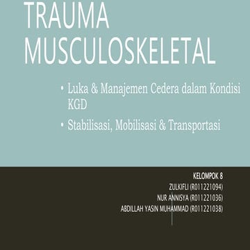 TRAUMA MUSCULOSKELETAL | PPTX