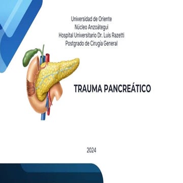 trauma de pancreas segun sociedad mundial | PPTX