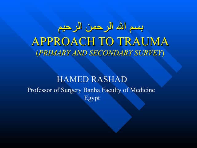 Chapter2 trauma assessment and management | PPT