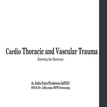 Trauma Thorax Vaskular refreshing materi. pptx | PPTX