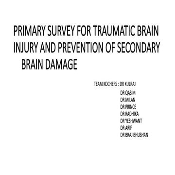 Traumatic brain injury | PPTX