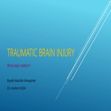 Traumatic brain injury lecture g | PPT