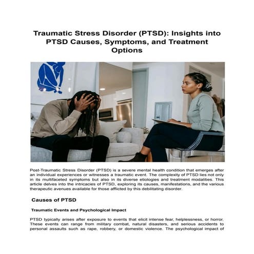POST TRAUMATIC STRESS DISORDER | PPTX