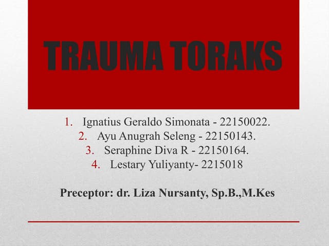 FAST (Focused Assessment Sonography for Trauma) | PPTX