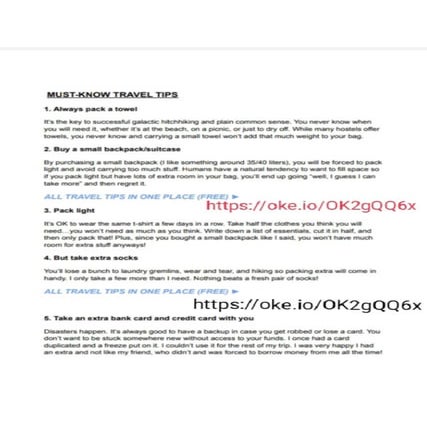 Travel tips | PDF