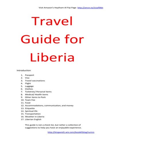Travel Guide for Liberia | PDF