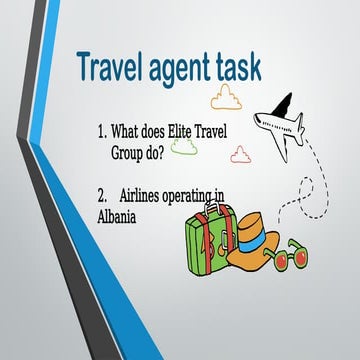 Travel agent task-explainig what does a travel agent do | PPTX