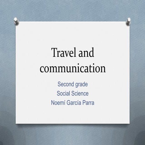 Travel and communication | PDF