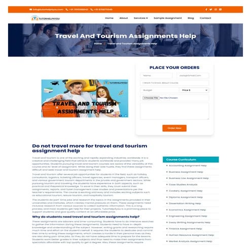 Affordable Travel and Tourism Assignments Help – Quick & Easy Support | PDF