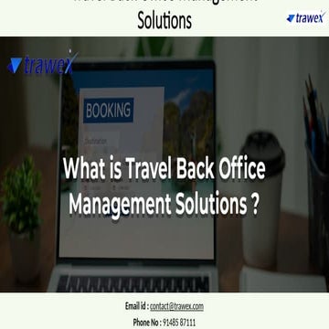 Travel Back Office Management Solutions | Travel System | PPTX
