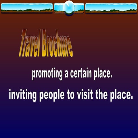 Travel brochure | PPT
