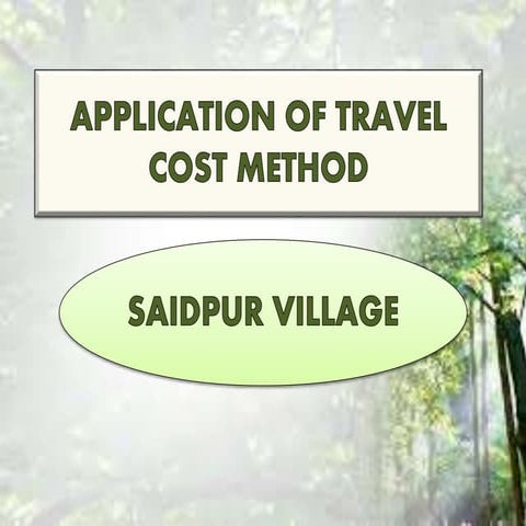 Travel cost method | PPTX