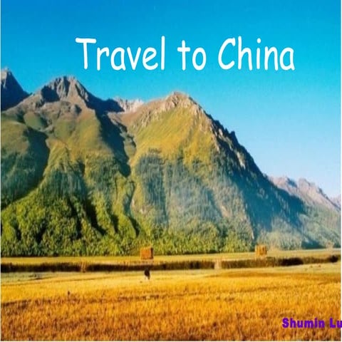 Travel in china | PPT