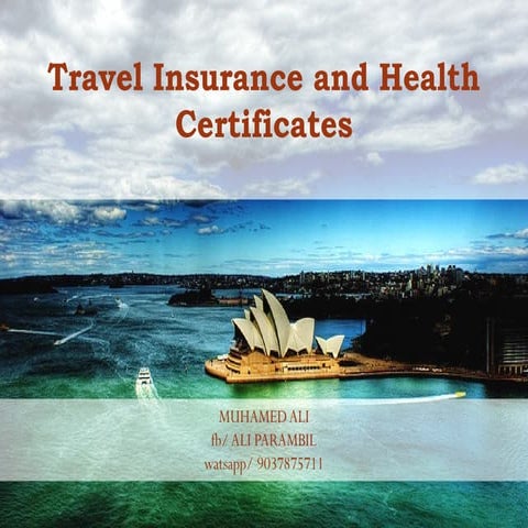 Travel insurance and health certificates | PPT