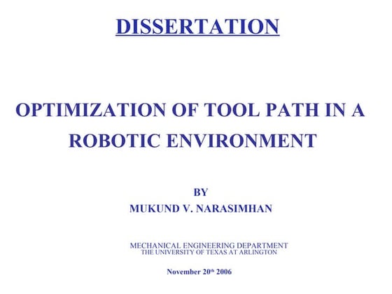 Robotics: Cartesian Trajectory Planning | PPT | Physics | Science