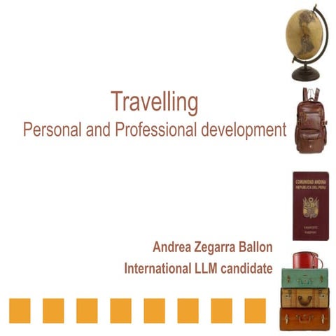 Travelling personal and professional development | PPTX