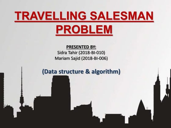 Traveling salesman problem | PPT